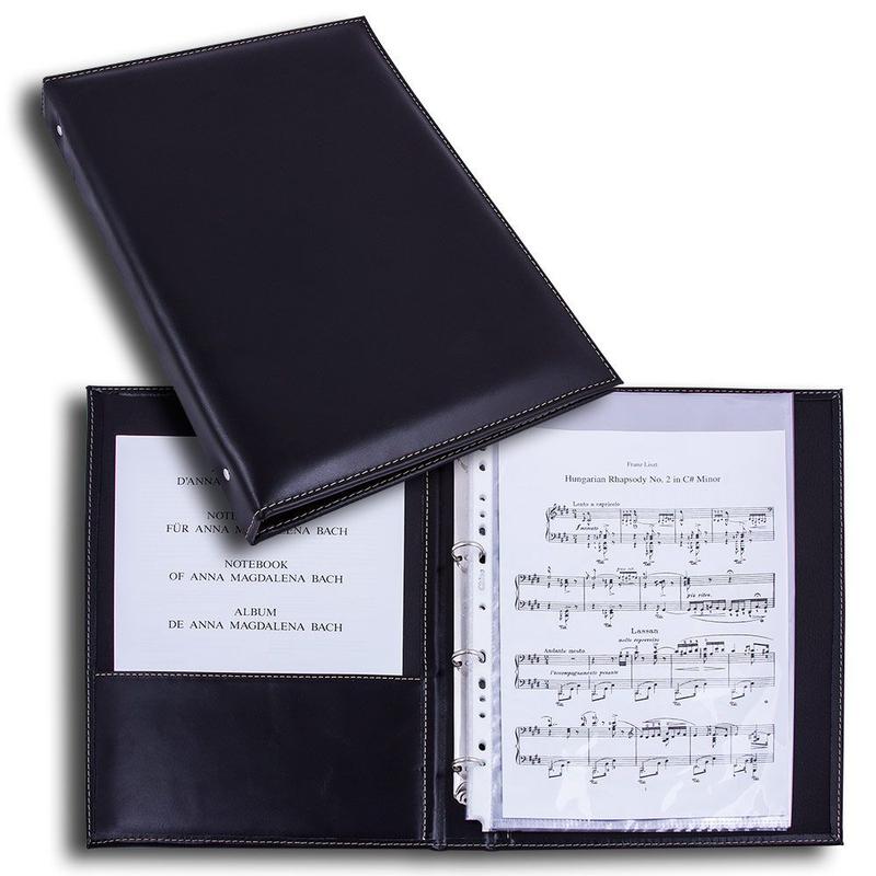 Porta Partituras em Couro Legítimo Preto - Finess Presentes ...