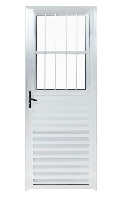 Porta Postigo Alumínio Brilhante Direita 210x80x5cm Ecosul ...