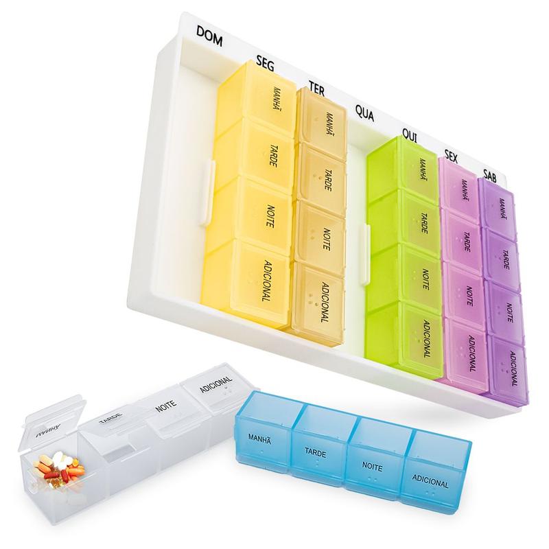 Porta Remedio Caixa Organizadora Comprimidos Dias Da Semana - Hxt ...