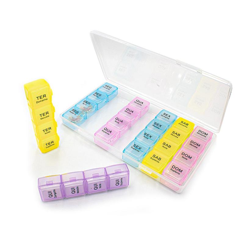 Porta Remedio Caixa Organizadora Comprimidos Dias Semana Top - Hxt ...