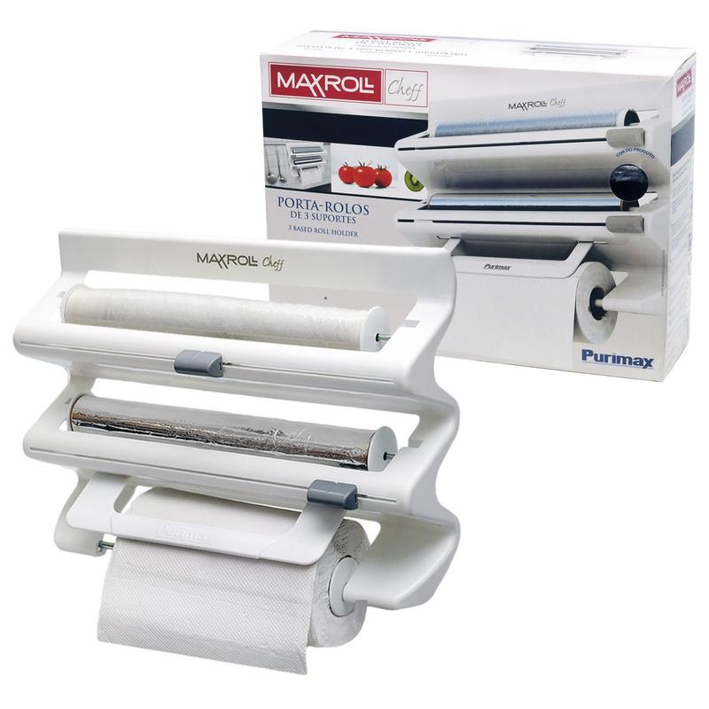 Porta Rolos Maxroll Cheff Papel Toalha Pvc Alumínio Cozinha - Porta Rolo - Magazine Luiza
