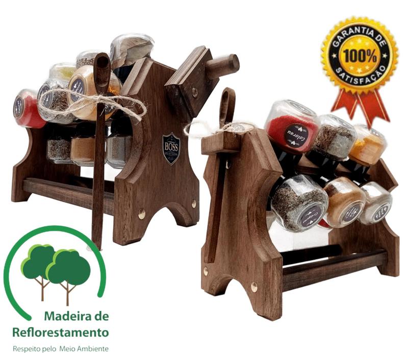 Porta temperos giratório com manivela 12 potes para condimentos - Boss ...