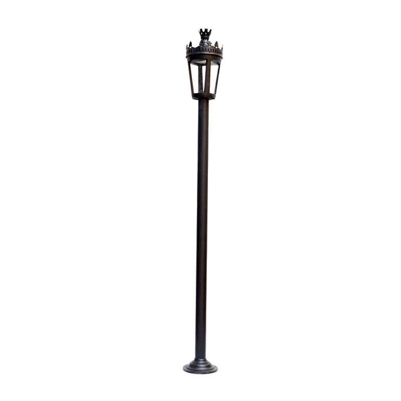 Poste Colonial de Jardim Ouro Preto Led de Alumínio 372cm - Luminárias ...