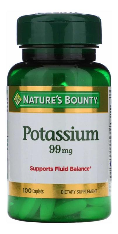 Potássio 99 Mg Natures Bounty Potassium C/100 Caps Importad - Nature's ...