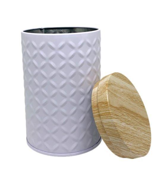 Pote De Metal Multiuso Com Tampa Porta Objetos Colors Lata Metal - TOP ...