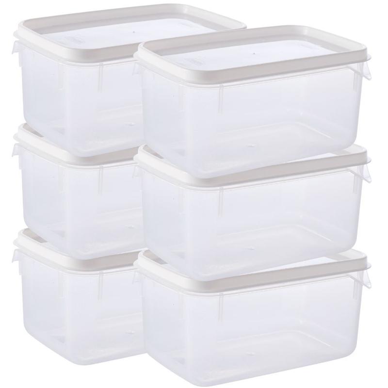 Pote de plástico transparente para freezer e micro-ondas 1,9 litros com ...