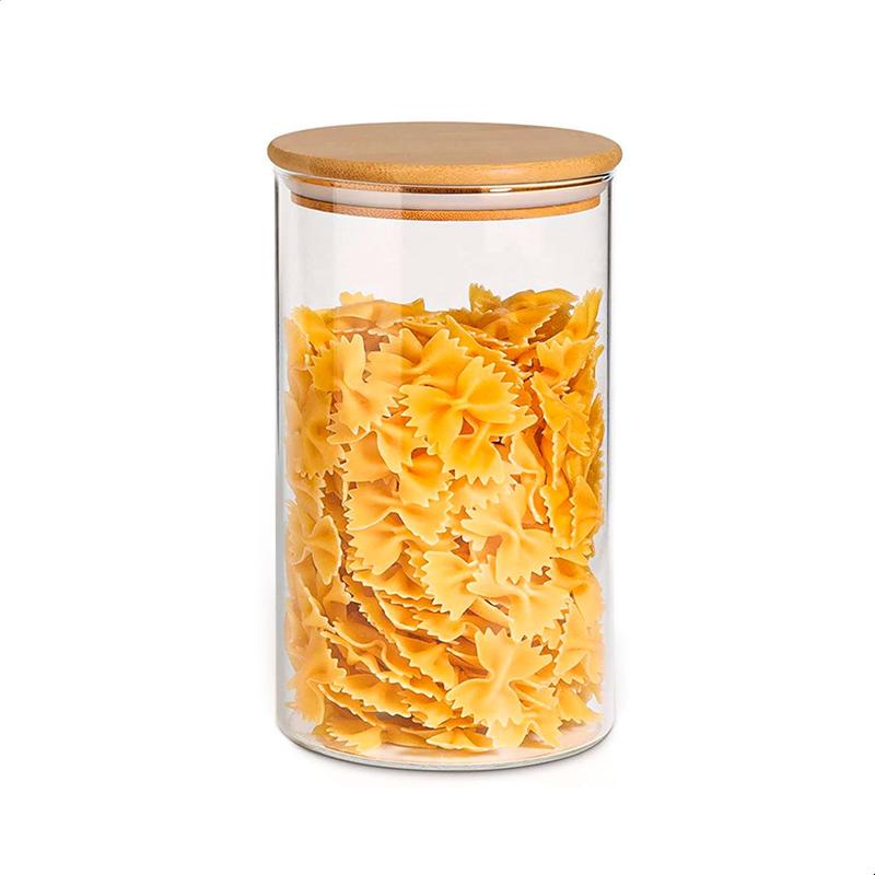 Pote de Vidro Hermético Tampa Bambu 600ml (Alto) - KTCH - Pote ...