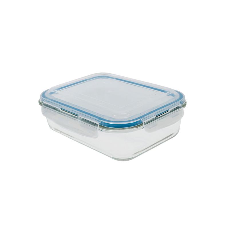 Pote de vidro retangular 1520 ml c/ tampa transparente oikos - Pote ...