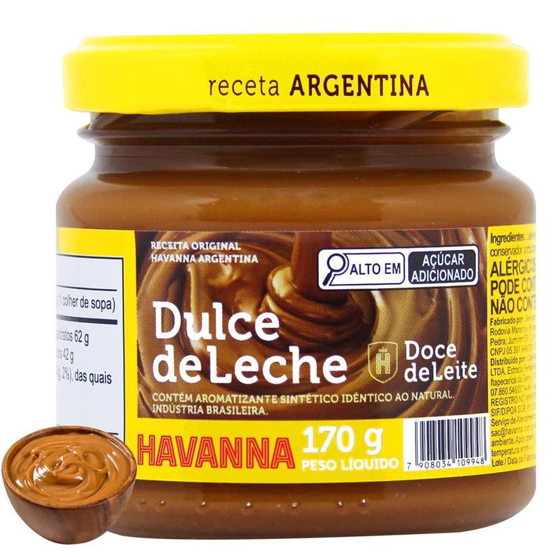 Pote Doce De Leite Havanna Dulce De Leche Vidro 170g - Panetone ...