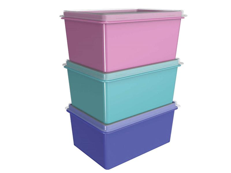 Pote Fit Retangular Degradê 460 Ml C/3 - Nitron - Pote - Magazine Luiza