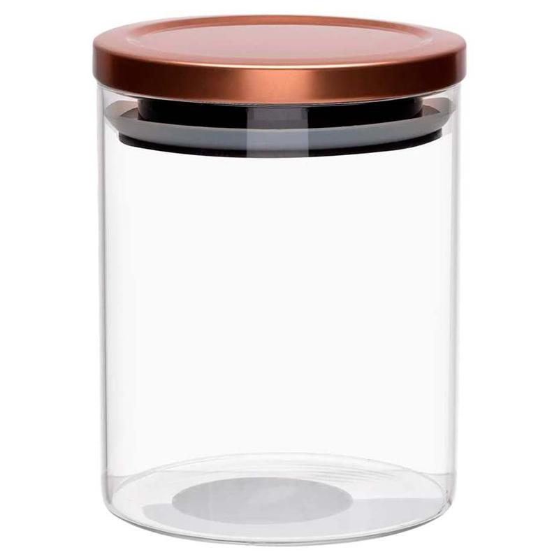 Pote Hermético Redondo com Tampa Bronze Mimo 750ml - Mimo Style - Pote ...