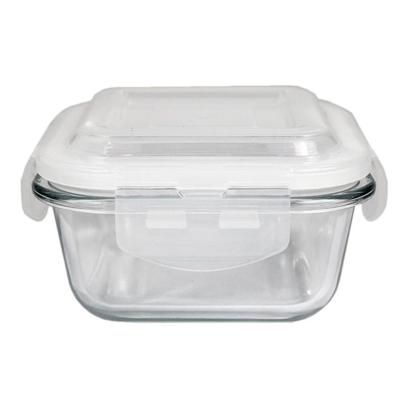 Pote Marmita 800ml de Vidro Quadrada Tampa Hermética Para Micro-ondas - Quality House - Marmitas ...