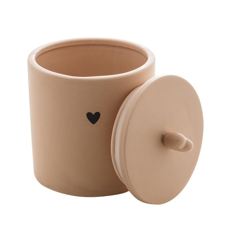 Pote Multiuso Decorativo 12x10cm Em Cerâmica Bege Lyor - Pote ...