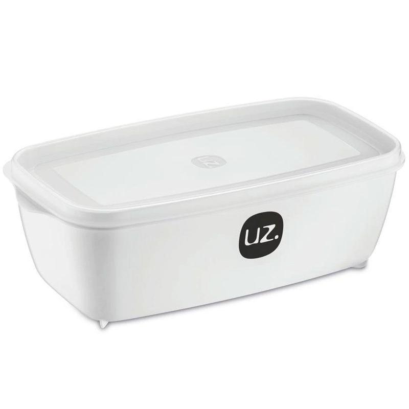 Pote Plástico com Tampa Multiuso Retangular 1,5L Polipropileno UZ ...