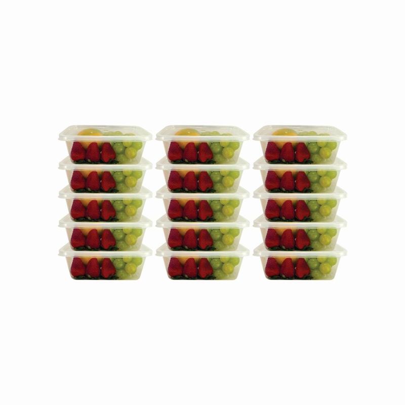 Pote Plástico Retangular REF002 1000ml Kit com 15 Unidades - Alvini ...