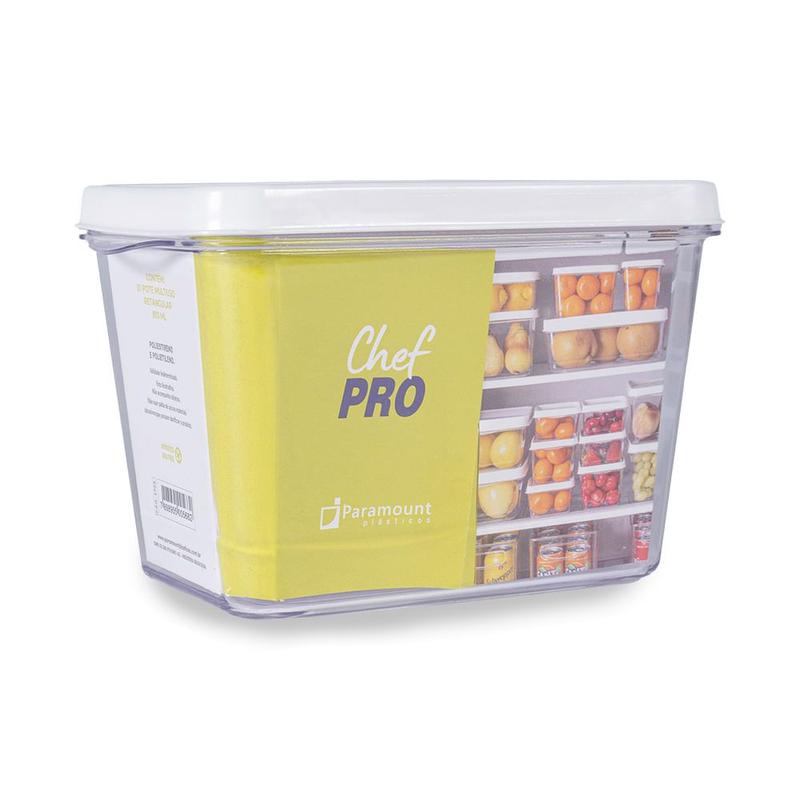 Pote Retangular 810 ml Multiuso Chef Pro Paramount - Pote - Magazine Luiza