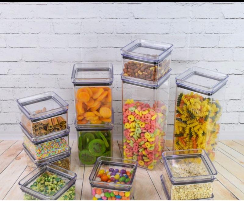 Potes Herméticos Quadrados em Acrílico Paramount - Pote - Magazine Luiza