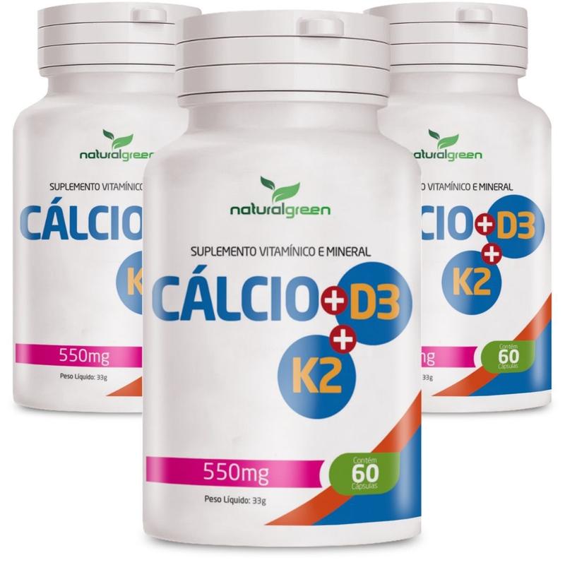 Power Calcio + Vit D3 + Vit K2 180 Caps Melhora Densidade Óssea ...