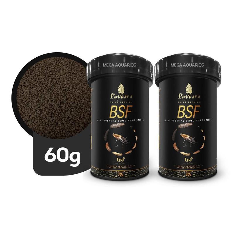 Poytara Bsf Kit 2X 30G Ração Peixe Proteína Larva De Mosca - Ração para ...