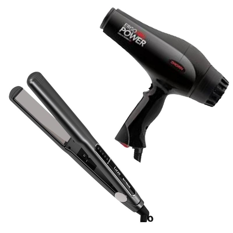 Prancha Extreme Lizze + Secador Cabelo Ergo Fire 2000W Zhorn - Kit ...