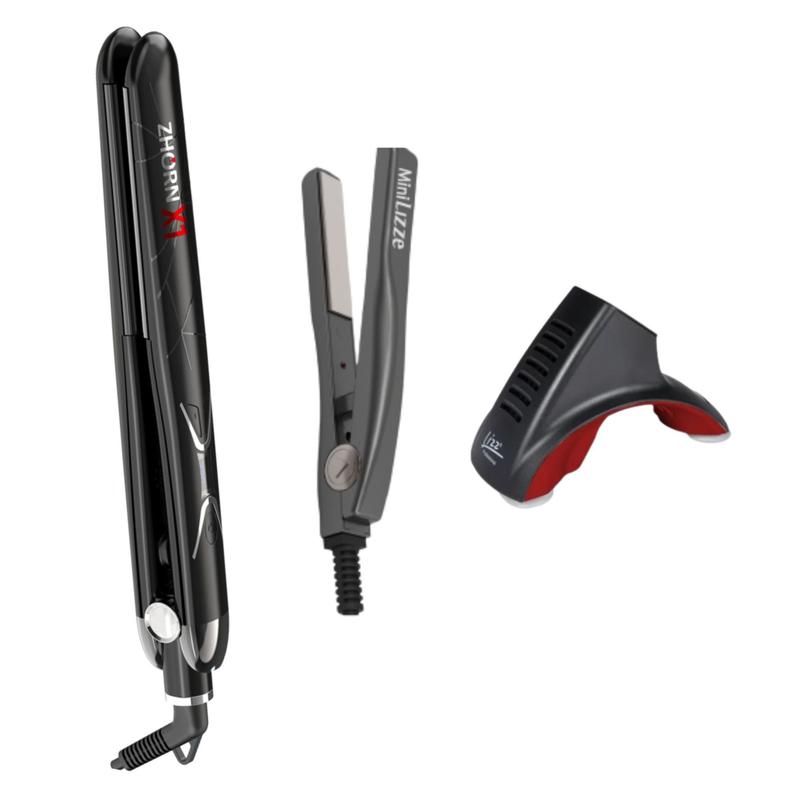 Prancha Mini Lizze 200º Bivolt + Prancha X1 Black Styler Zhorn 220v ...