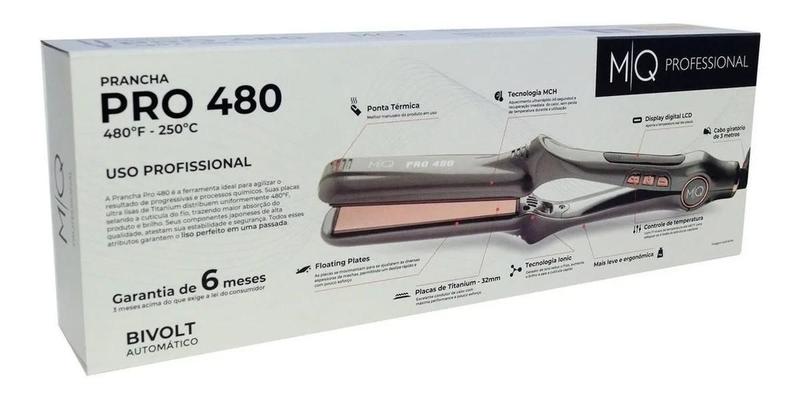 Prancha Profissional Chapinha Mq Pro 480ºf Titanium Original - MQHAIR ...