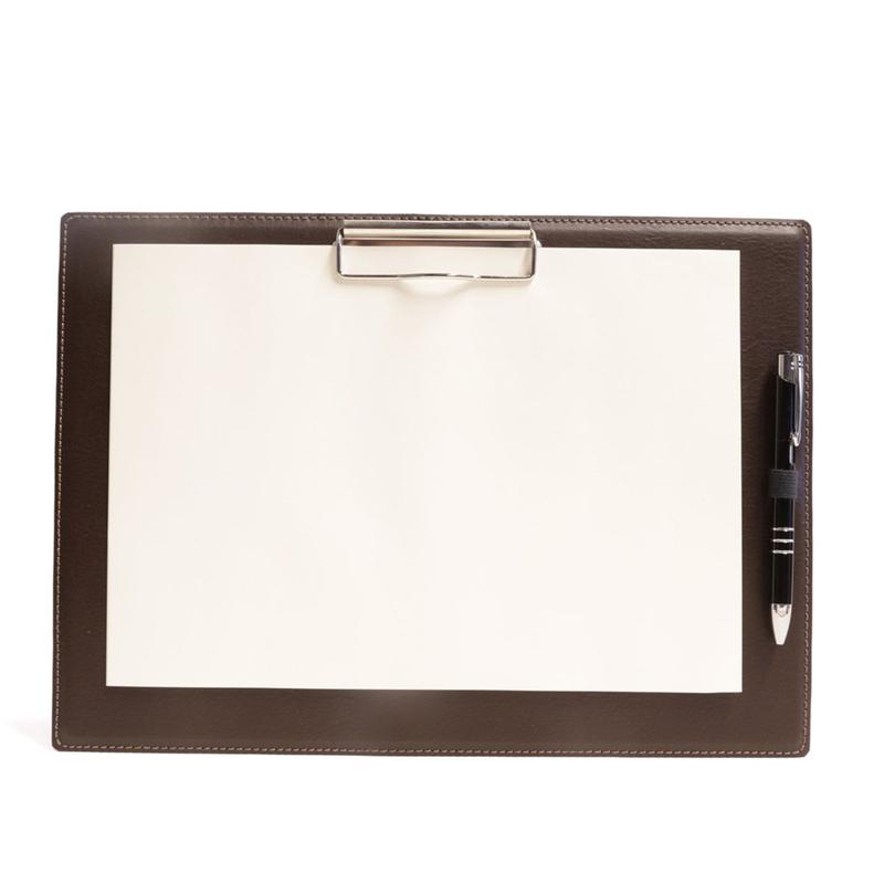 Prancheta Horizontal A4 em material sintético com Caneta Cor Marrom ...