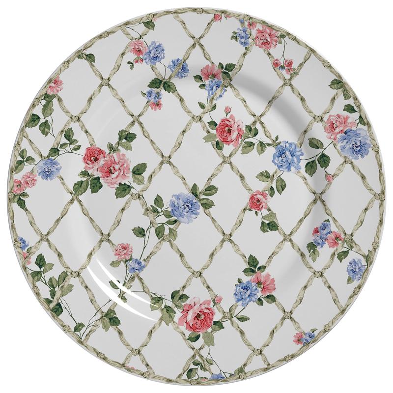 Prato Raso de Cerâmica Romântica Floral 28,5cm - Unid. - Alleanza ...