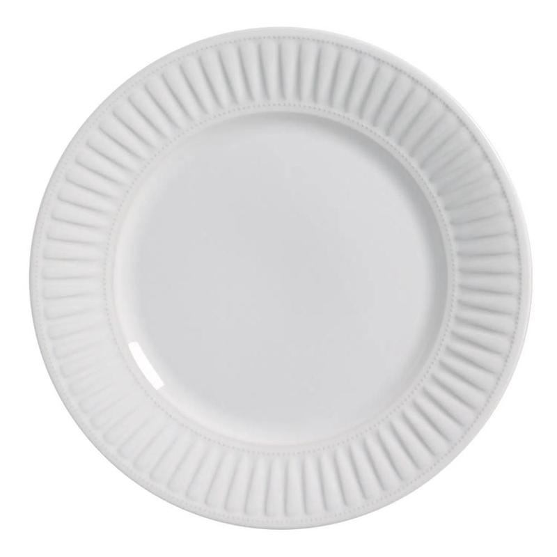 Prato Raso em Cerâmica Daisy Branco 26,0 cm - 1 Unid. - PORTO BRASIL ...