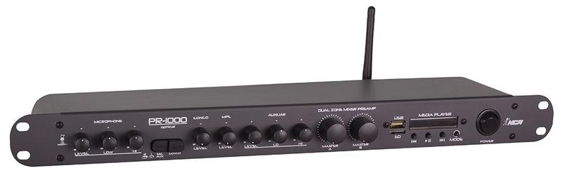 Pré - Amplificador Dual Zone PR1000 OPTICAL - NCA - Amplificador ...