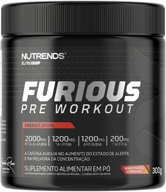 Pre Treino Furious 300g Sabor Frutas Vermelhas Nutrends Elite Series ...
