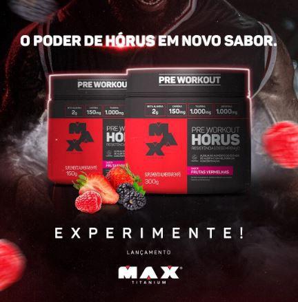 Pré treino hórus 300g max titanium - Pré Treino - Magazine Luiza