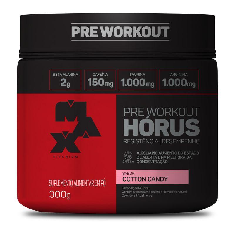 Pré Treino Horus Pote 300g Sabor Cotton Candy - Max Titanium - Pré ...