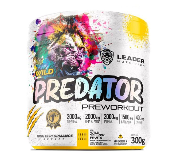 Pré Treino Predator PreWorkout Frutas Vermelhas 300g Leader Nutrition ...