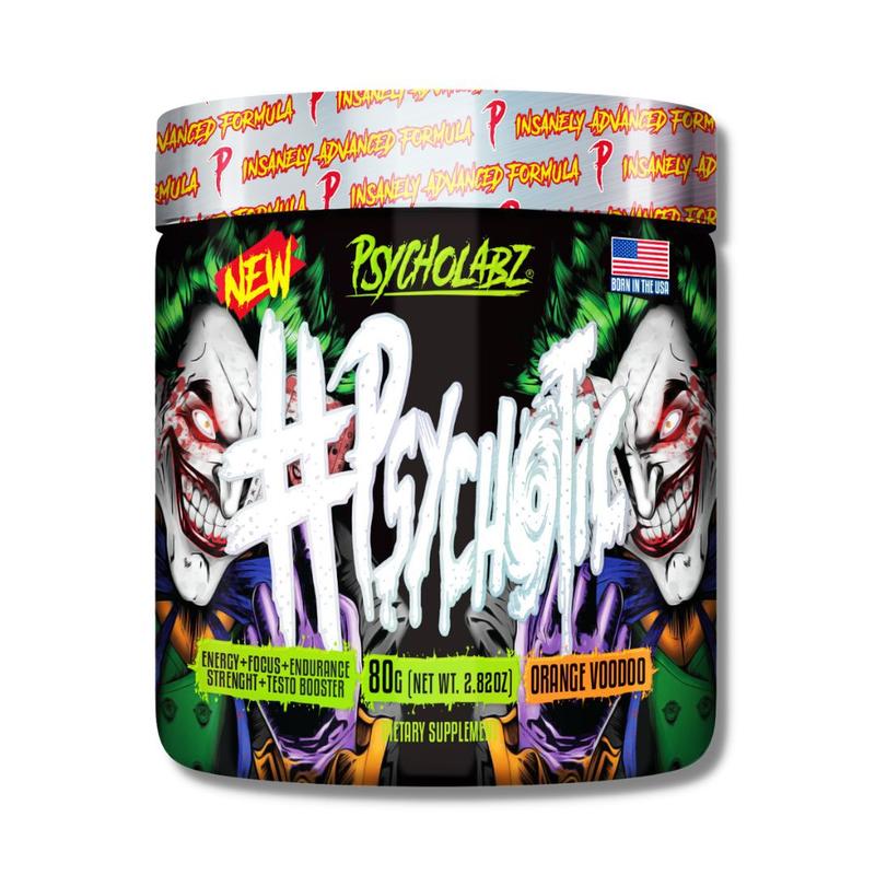 Pré-Treino Psychotic Sabor Orange Voodoo Psycholabz 80g - Pré Treino ...
