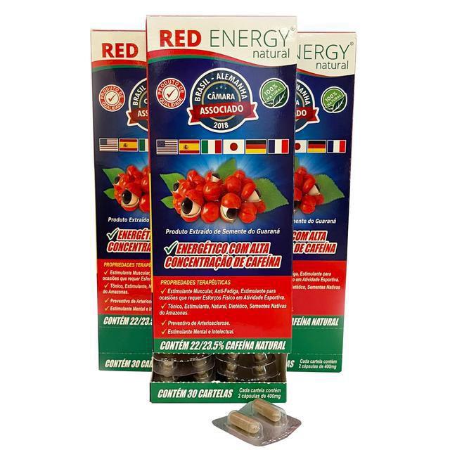 Pré Treino Red Energy Natural 3 Caixa 60 Caps - Produtos para Energia ...