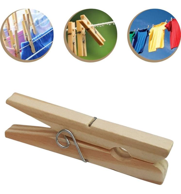 Prendedor De Roupa Madeira Pregador Kit 12 Unidades Barato - Prende-Bem ...