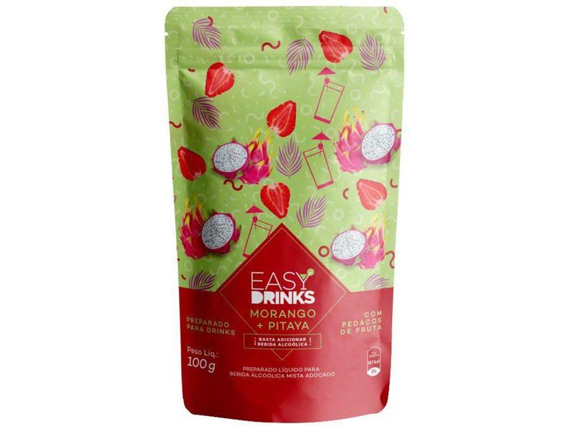 Preparo para Drink Easy Drinks Caipi - Morango e Pitaya 100g - Preparo ...