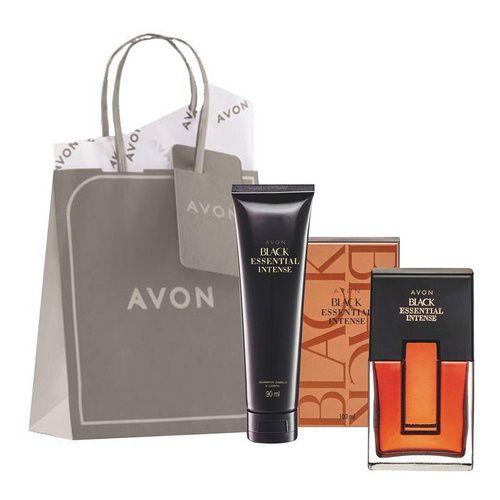 Presente Black Essential Intense Perfume 100ml e Sham 90ml - Avon - Kit ...
