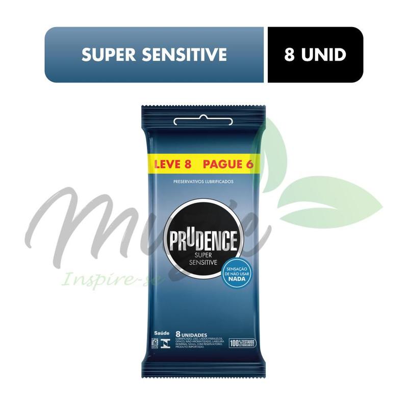 Preservativo Camisinha Super Sensitive Prudence Pct 8 - Preservativo - Magazine Luiza