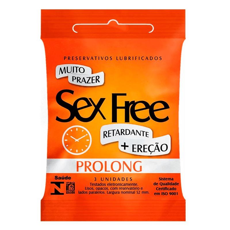 Preservativo Sex Free Prolong Com 3 Unidades - Preservativo - Magazine ...