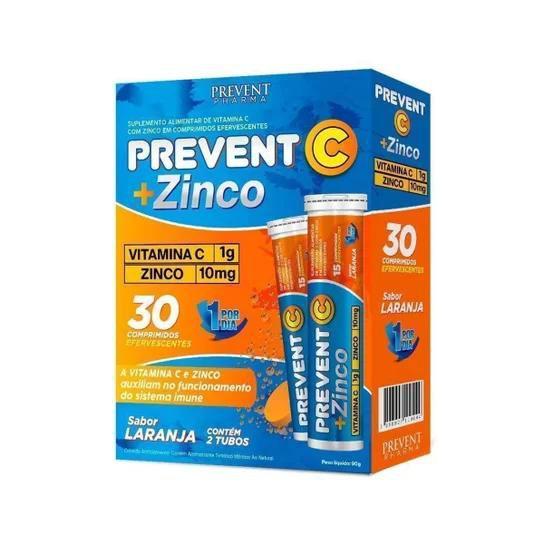 PREVENT C + ZINCO EFERV 30 CP VITAMINA C Prevent Pharma - Vitaminas A-Z ...