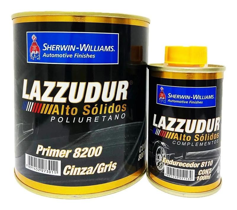 Primer Pu Cinza 8200 800Ml Com End. 100Ml Lazzuril - Sherwin Williams - Tinta Automotiva ...