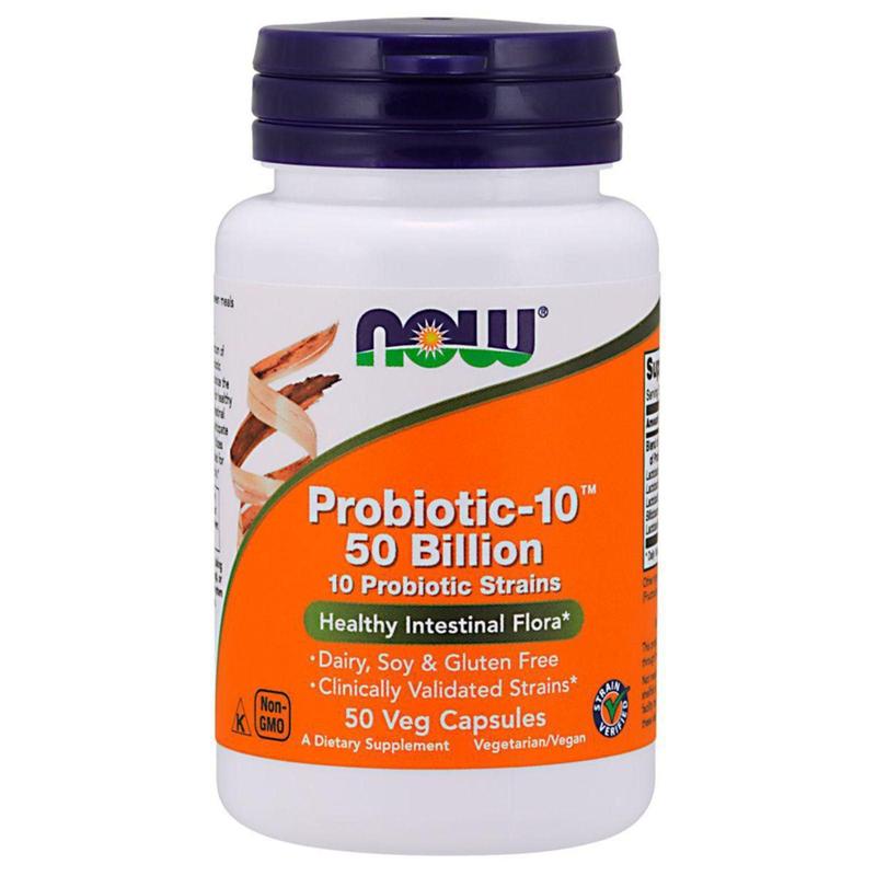 PROBIOTIC-10 50 BILLION Probiótico (50 VCAPS) Now Foods - Lactobacilos ...
