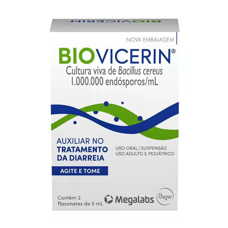 Probiótico Biovicerin Com 2 Flaconetes De 5Ml Cada - Geyer ...