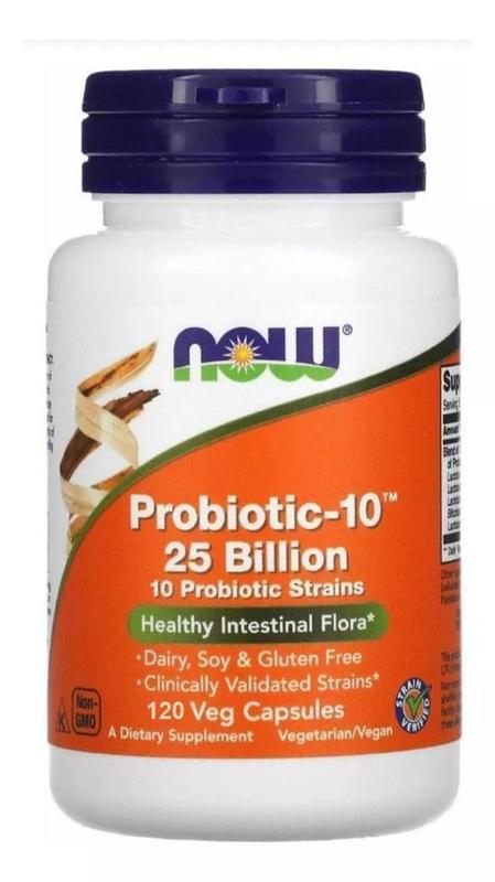 Probiótico - Now Foods - 25 Bilhões Flora Intestino 120 Caps ...