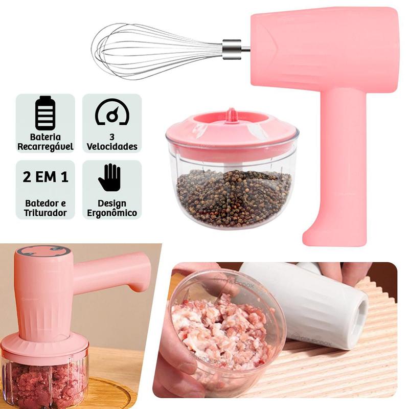 Processador Triturador De Alimentos Batedor Recarregavel - Food ...