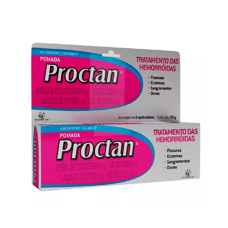 Proctan Creme para Tratamento de Hemorroidas 25g 6 Aplicado - GENOMMA ...