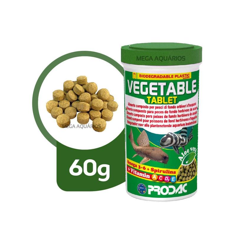 Prodac Vegetable Tablet 60G Ração Peixe Fundo Herbívoros - Outros Pets ...