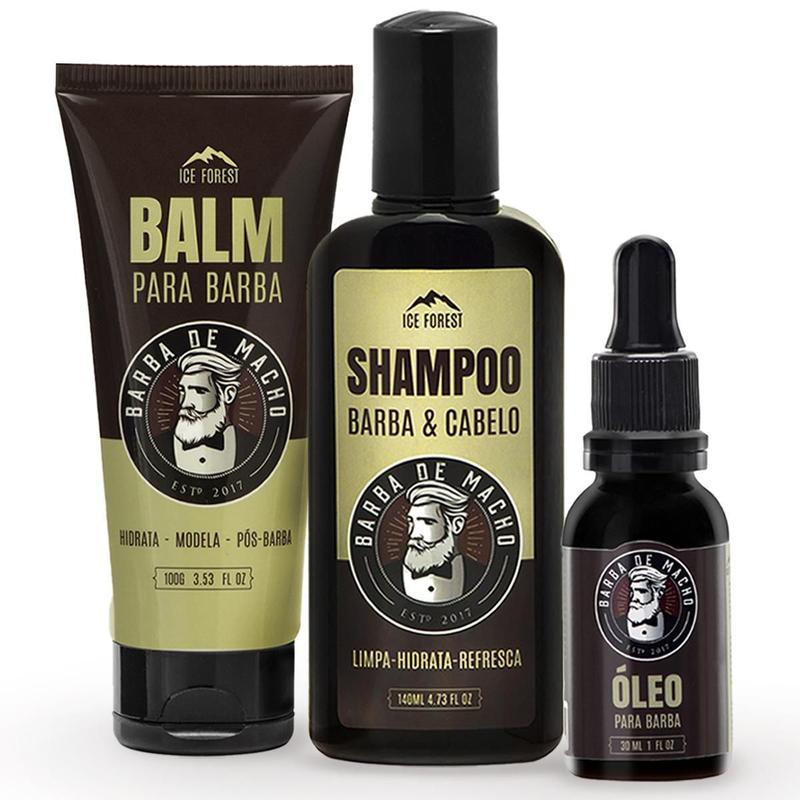 Produtos Barba De Macho Com Shampoo Balm Óleo - Barbearia - Magazine Luiza